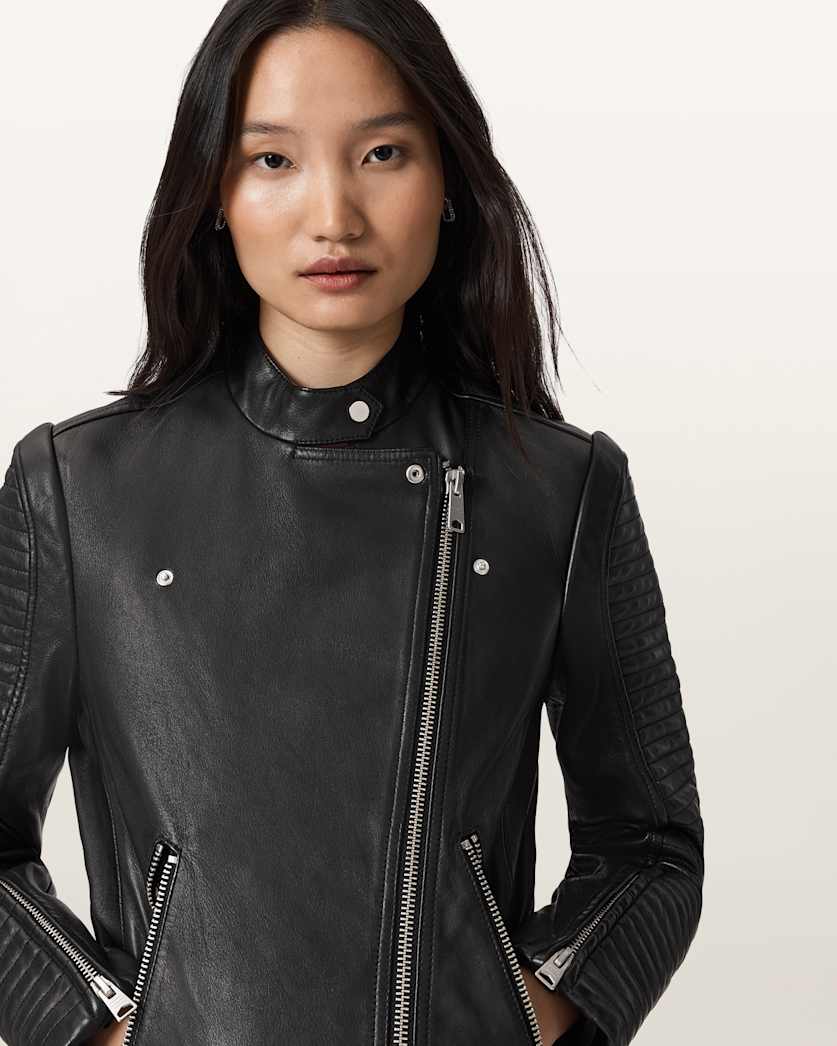 Raul Leather Biker Jacket Black | ALLSAINTS US